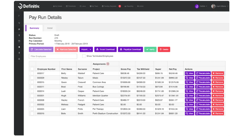 Definitiv - Payroll and Workforce Management Software