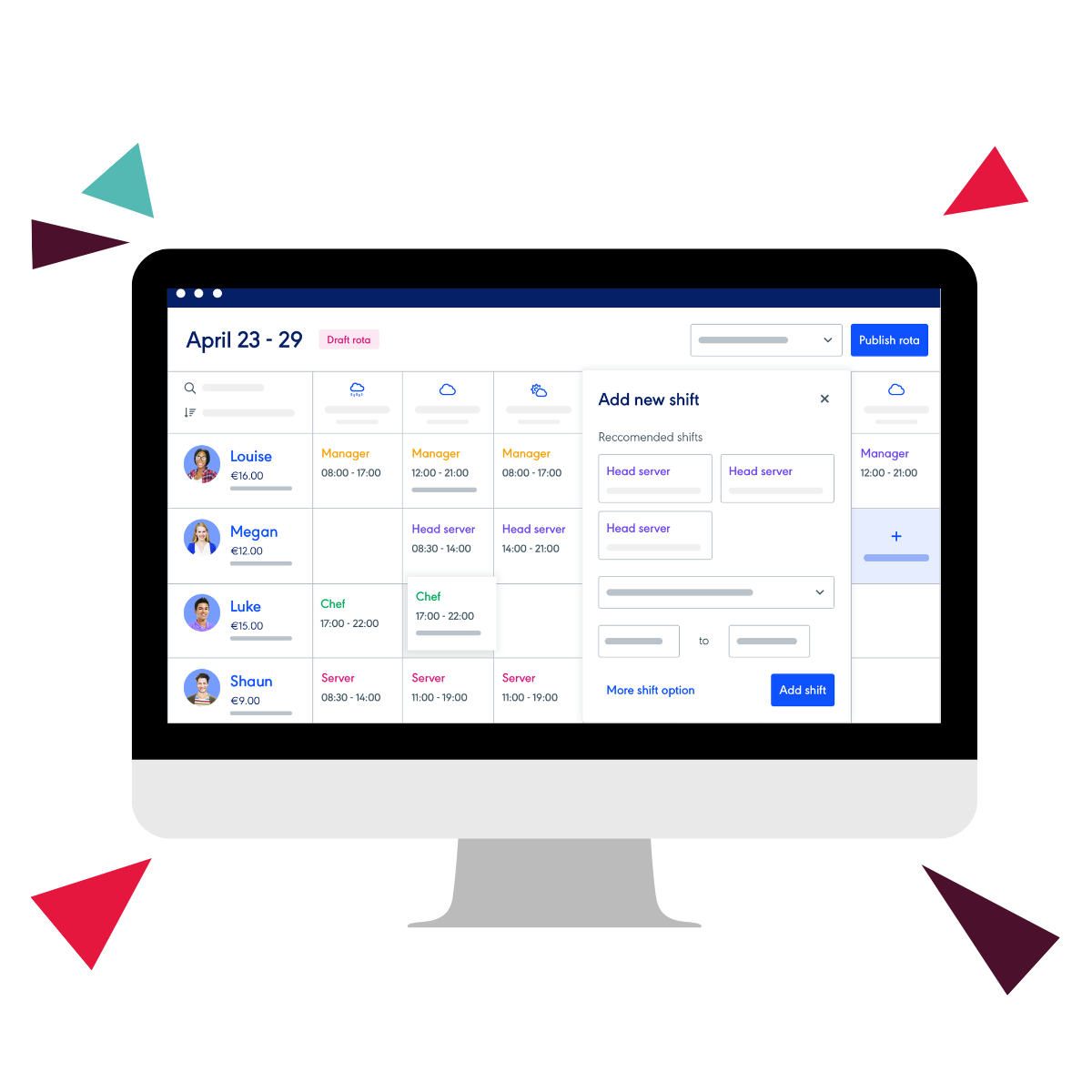 Hospitality Rostering Software & Restaurant Rota Management