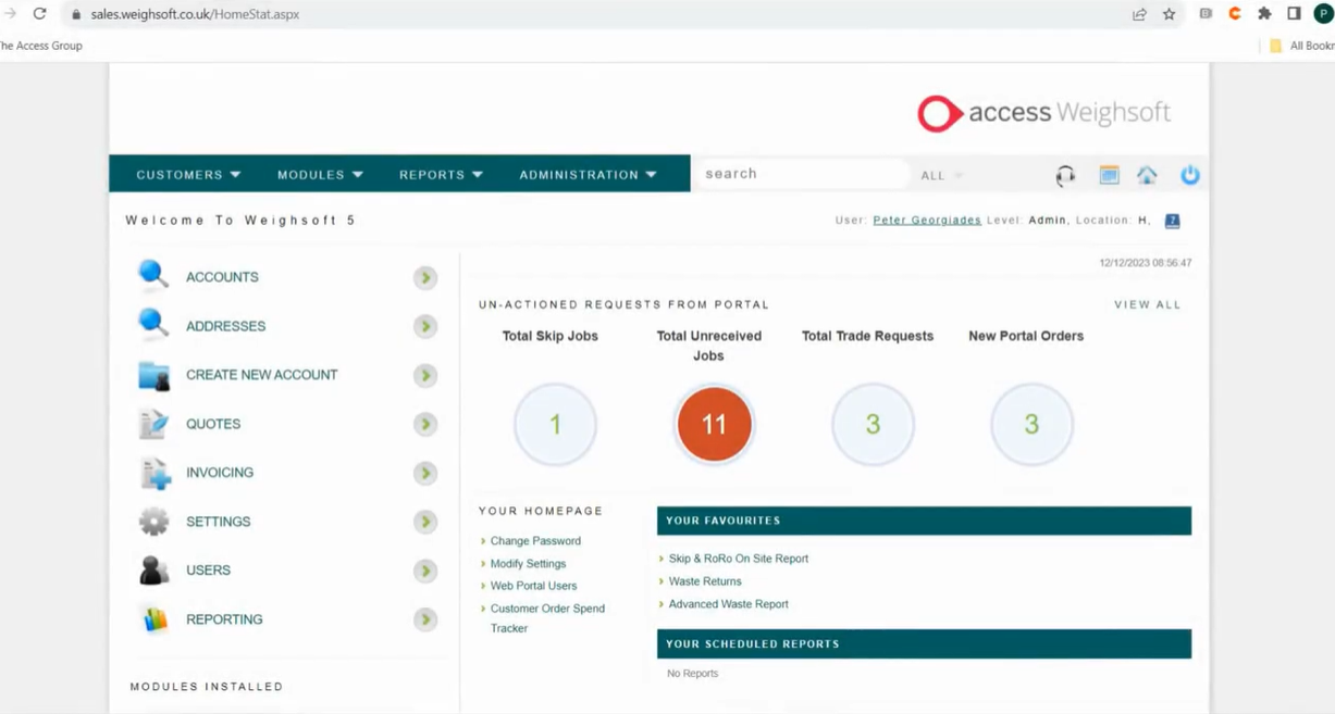 Waste Management Software solutions | Access Weighsoft
