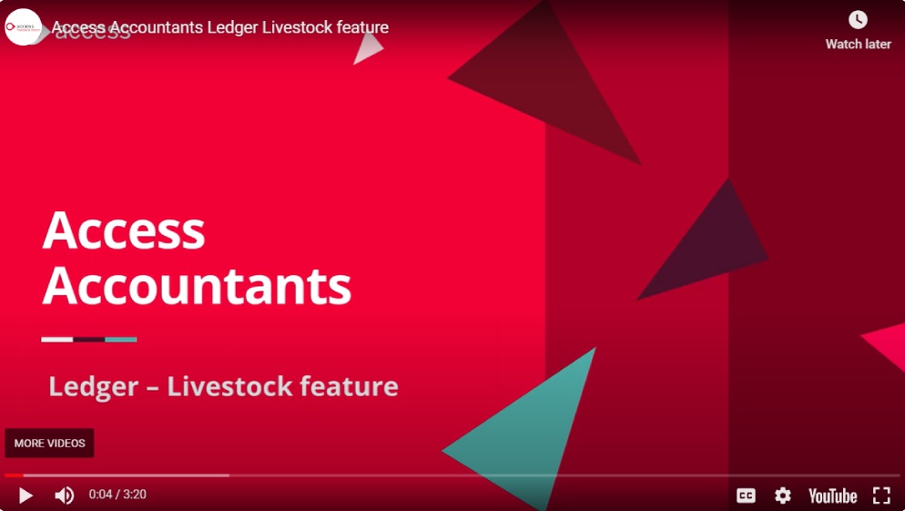 Access Ledger Livestock Feature