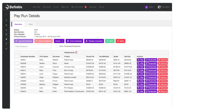 Definitiv - Payroll and Workforce Management Software