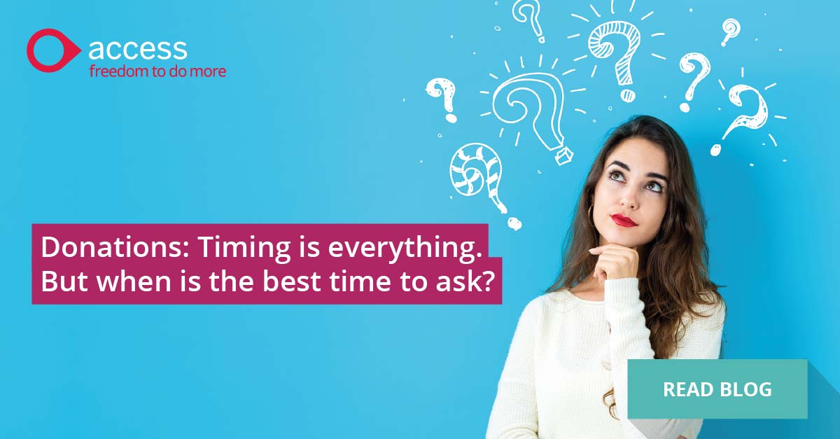 Donations: Timing is everything. But when should you ask?