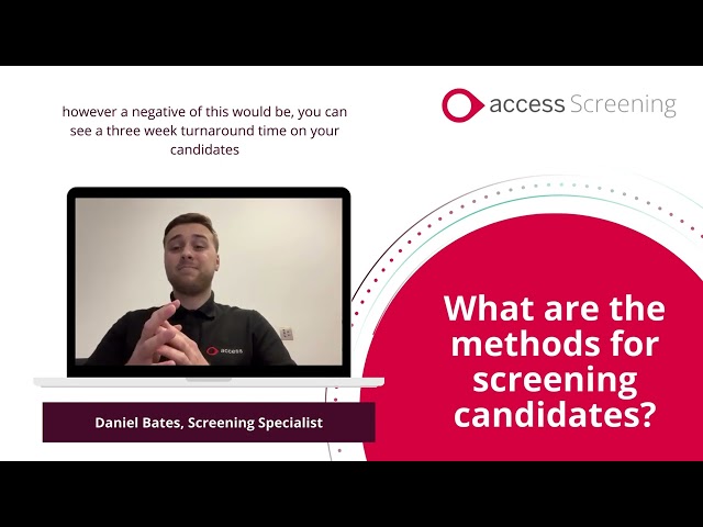 4 methods for screening candidates | The Access Group