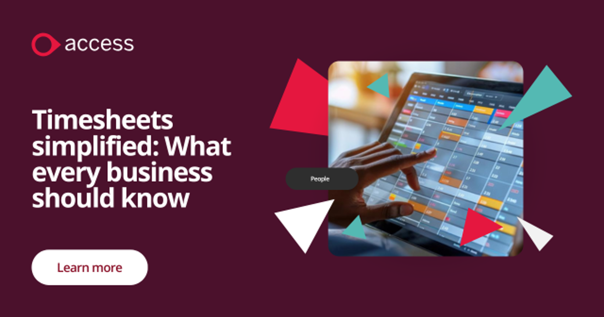 What is a timesheet and the advantages of using it? | The Access Group